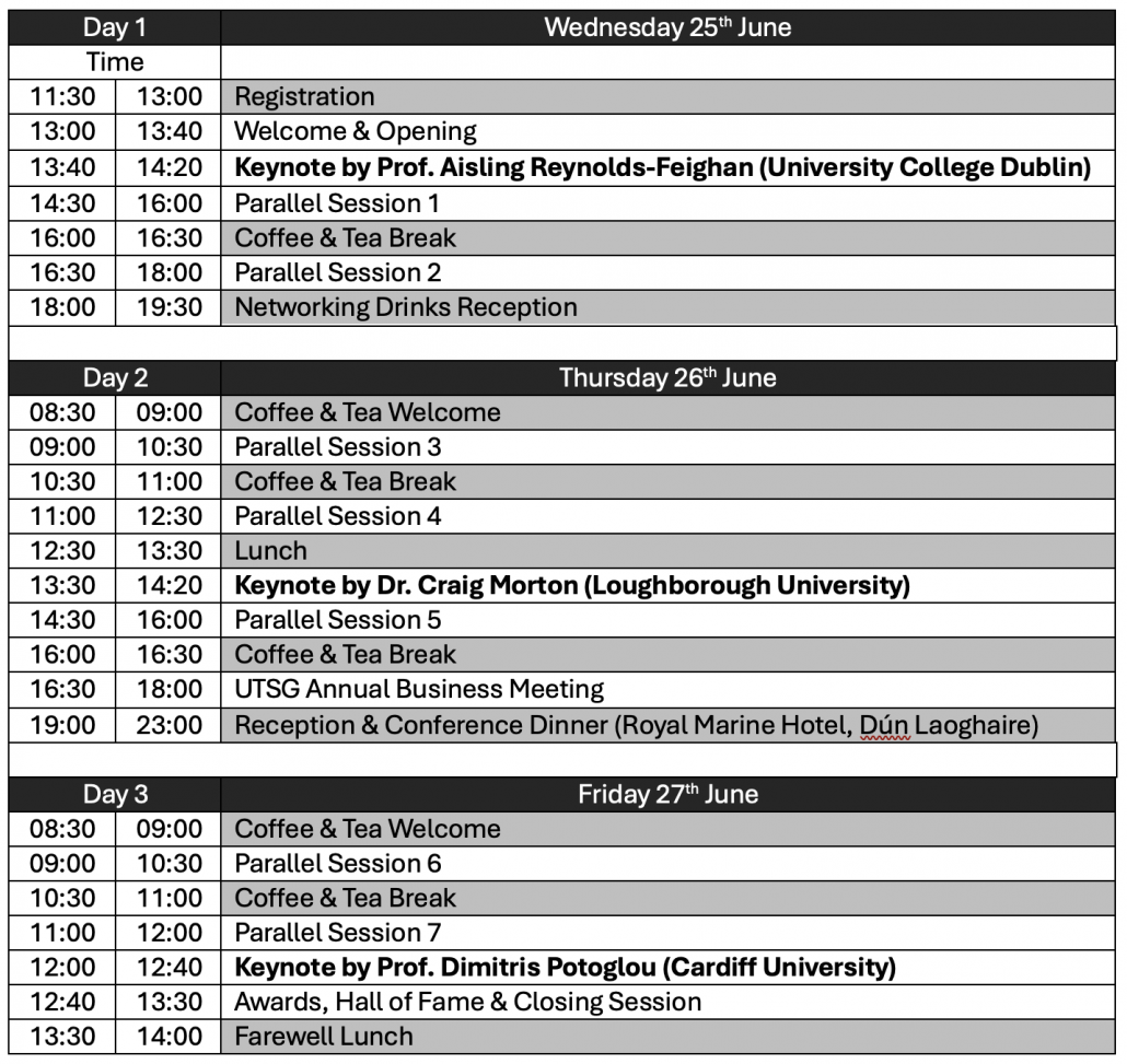 Annual Conference: UTSG2025 – UTSG