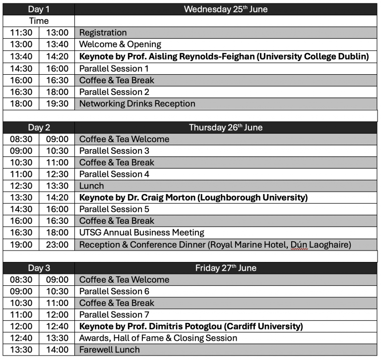 Annual Conference: UTSG2025 – UTSG