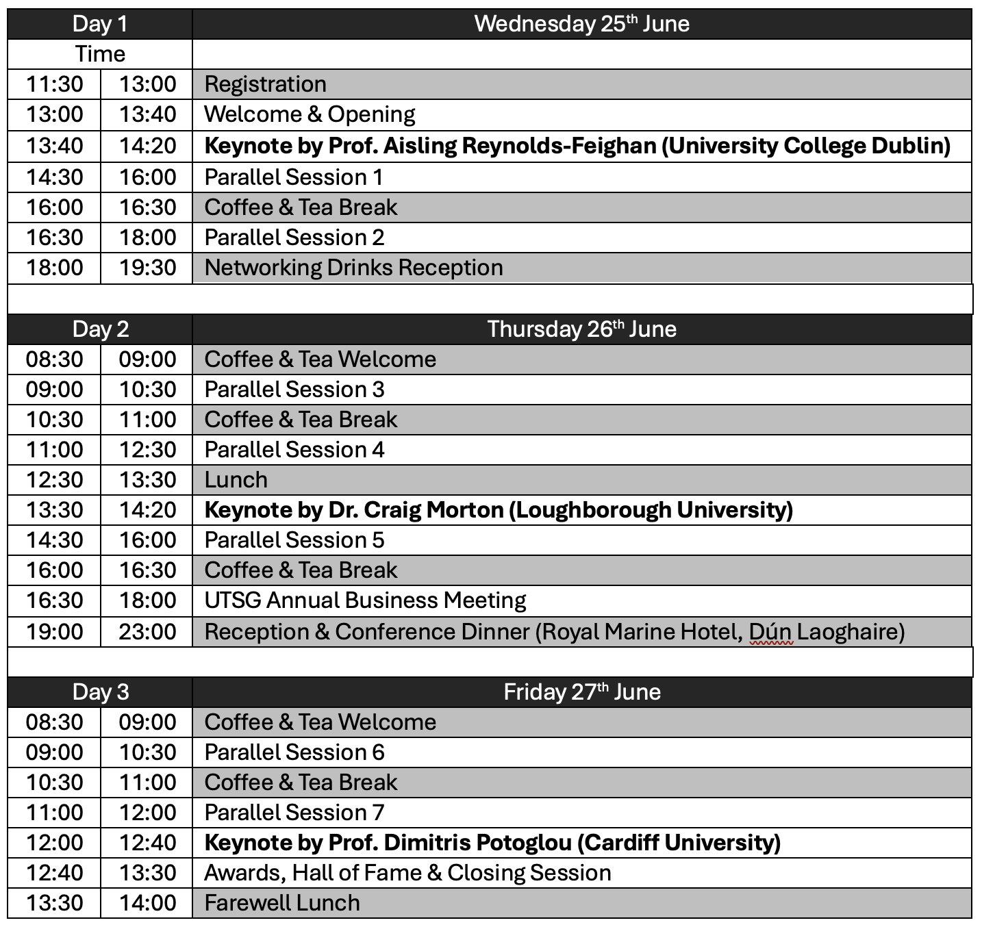 Annual Conference: UTSG2025 – UTSG